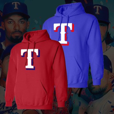 Texas Rangers ALCS Champs 2023 World Series T Logo Hoodie | eBay