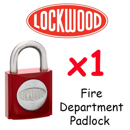 LOCKWOOD Fire Department x1 Lock - Red Fire Brigade Padlock - !!!! | eBay