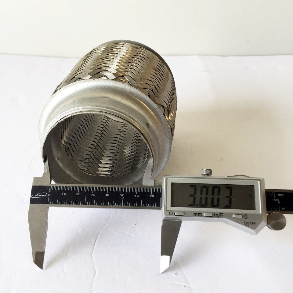 3" x 6" Flex Pipe Exhaust Stainless Steel Double Braid Heavy Duty ...