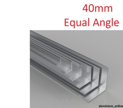 ALUMINIUM EQUAL ANGLE 40 X 40 X 3mm 1 thickness, lengths up to 2.5m ...
