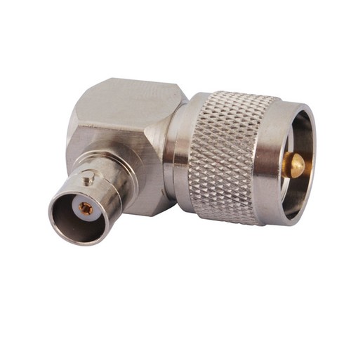 BNC Female to UHF PL-259 Male Right Angle CB Radio Antenna Connector ...