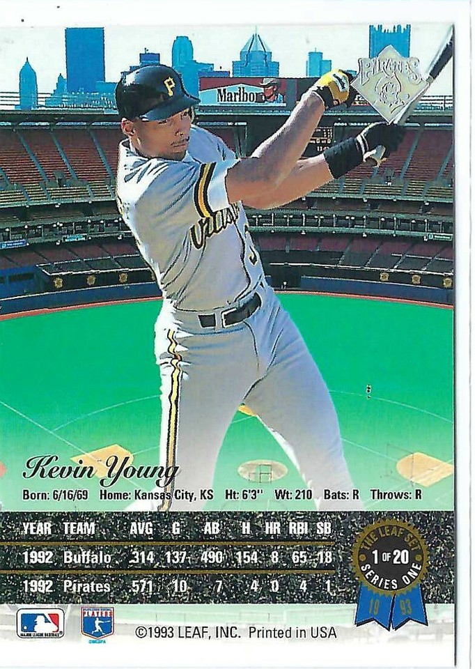 1993 Leaf Gold Leaf Rookies Kevin Young -Pittsburgh Pirates | eBay