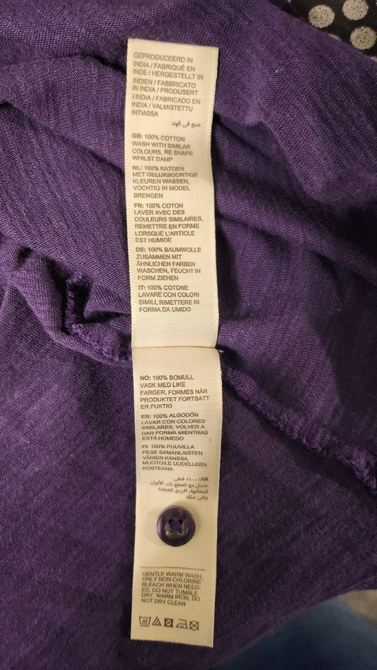 Women's Fat Face Purple 3/4 Sleeve jersey top, Size 16, Excellent ...