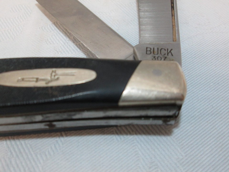 VINTAGE LARGE PRE DATE CODE BUCK 307 POCKET KNIFE 3 BLADE MADE IN USA ...