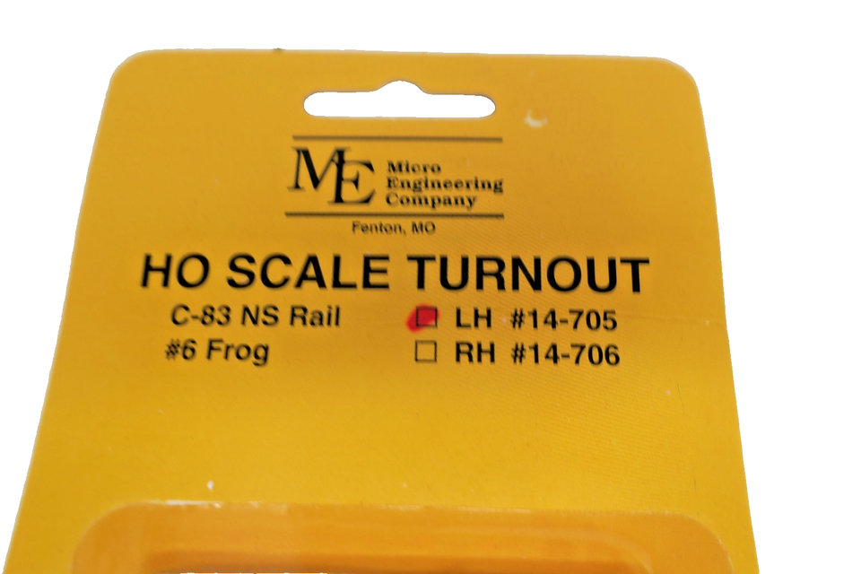 HO Scale Micro Engineering # 14-705 Left Hand Turnout Track - NEW ...