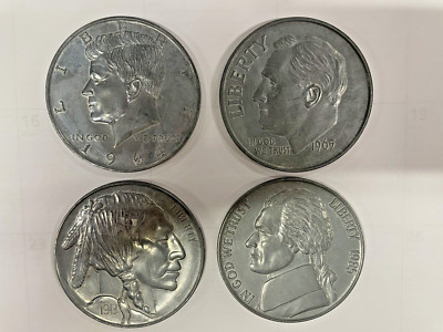 4 Oversized Metal Magic Coins 3” | eBay