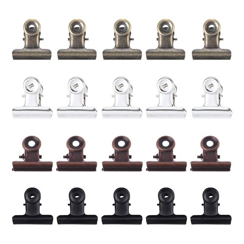 10Pcs Metal Binder Clips Clamp Paper Document Ticket Binder 4 Color ...