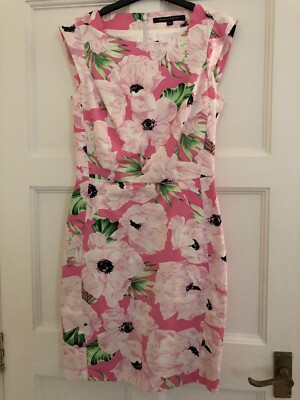 French connection Pink Floral Dress Size 10 | eBay UK