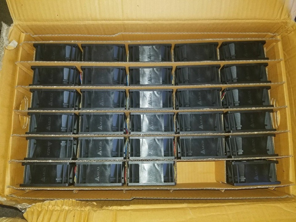 Delta TFB0812UHE 80mm x 38mm Ultra High Airflow PWM Fan 106 CFM Made in ...