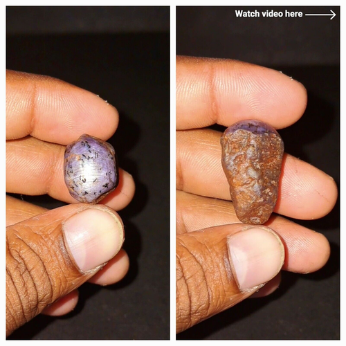 STAR RUBY VIOLET 67.00 CT PENCIL METAPHYSICAL MASSAGE WAND SPECIMEN ...