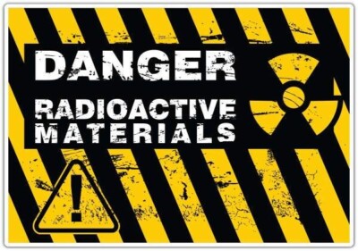 Radiation Danger Radioactive Car Bumper Window Locker Sticker Decal 5 ...