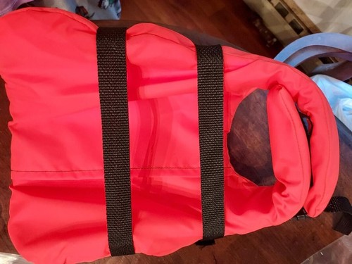 dog orange life jacket flotation device small, euc! | eBay