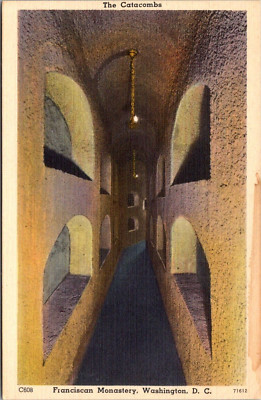 Washington DC Franciscan Monastery Catacombs 1930s Linen Postcard | eBay
