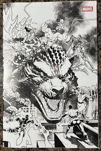 SDCC 2025 Marvel Panel Exclusive Godzilla VS Universe 1 Black White ...