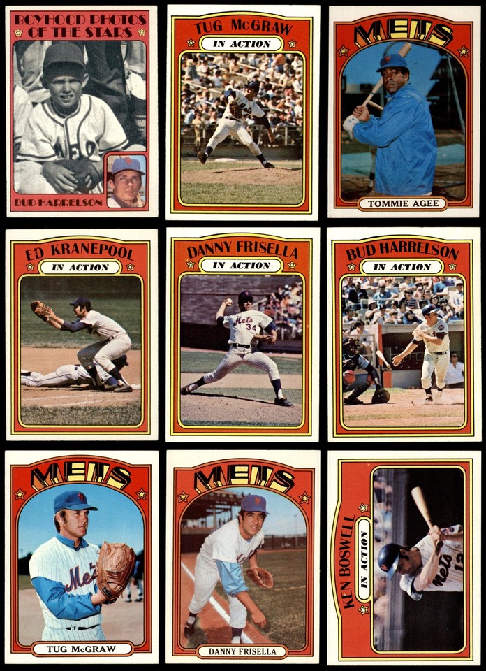 1972 Topps New York Mets Near Team Set 7 - NM 7003148 (19 / 47 cards ...