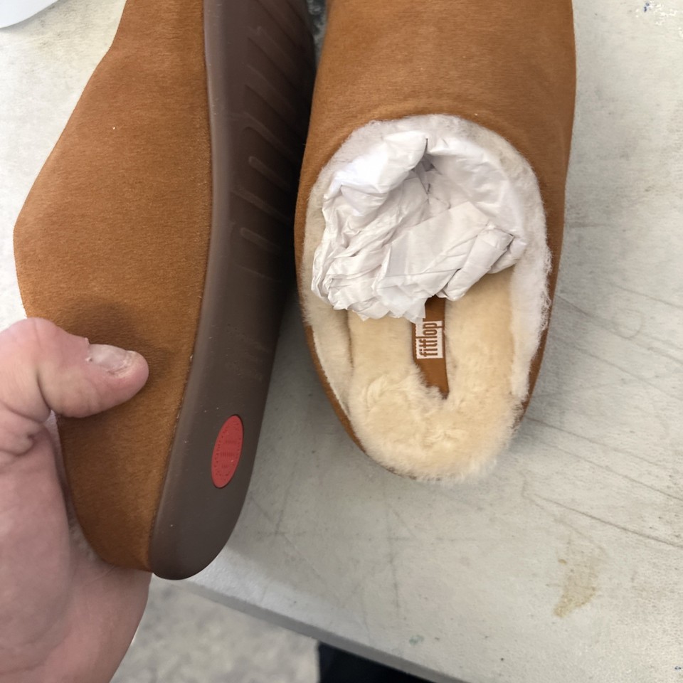 FitFlop Chrissie Shearling Women’s Size 7 Tumbled Tan | eBay