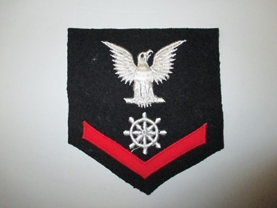 E0117s WW2 US Navy Rate Blue Quartermaster 3rd Class Crow IR34A | eBay