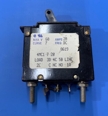 Texas Instruments 4MC1-7-20, 20amp circuit breaker | eBay