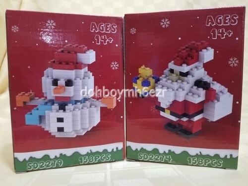 Micro Blocks Bricks mini Lego-like Christmas Snowman Santa Stocking ...