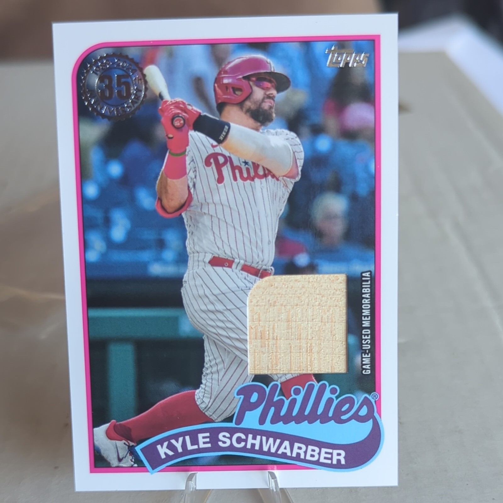 2024 Topps Series 1 Kyle Schwarber 1989 Topps Baseball Bat Relic 89BR ...