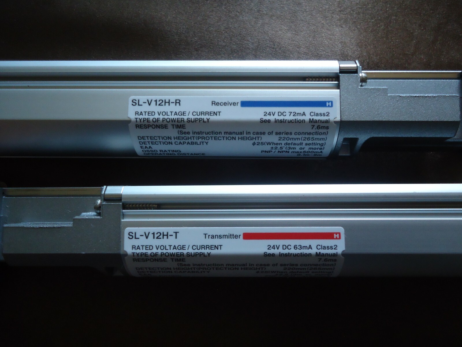 KEYENCE SL-V12H-T LIGHT SCREEN CURTAINS, TRANSMITTER & RECEIVER. 24V DC ...