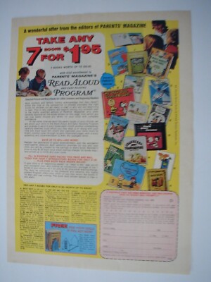 1975 Parent's Magazine Read Aloud Program & Sign up card VINTAGE PRINT ...