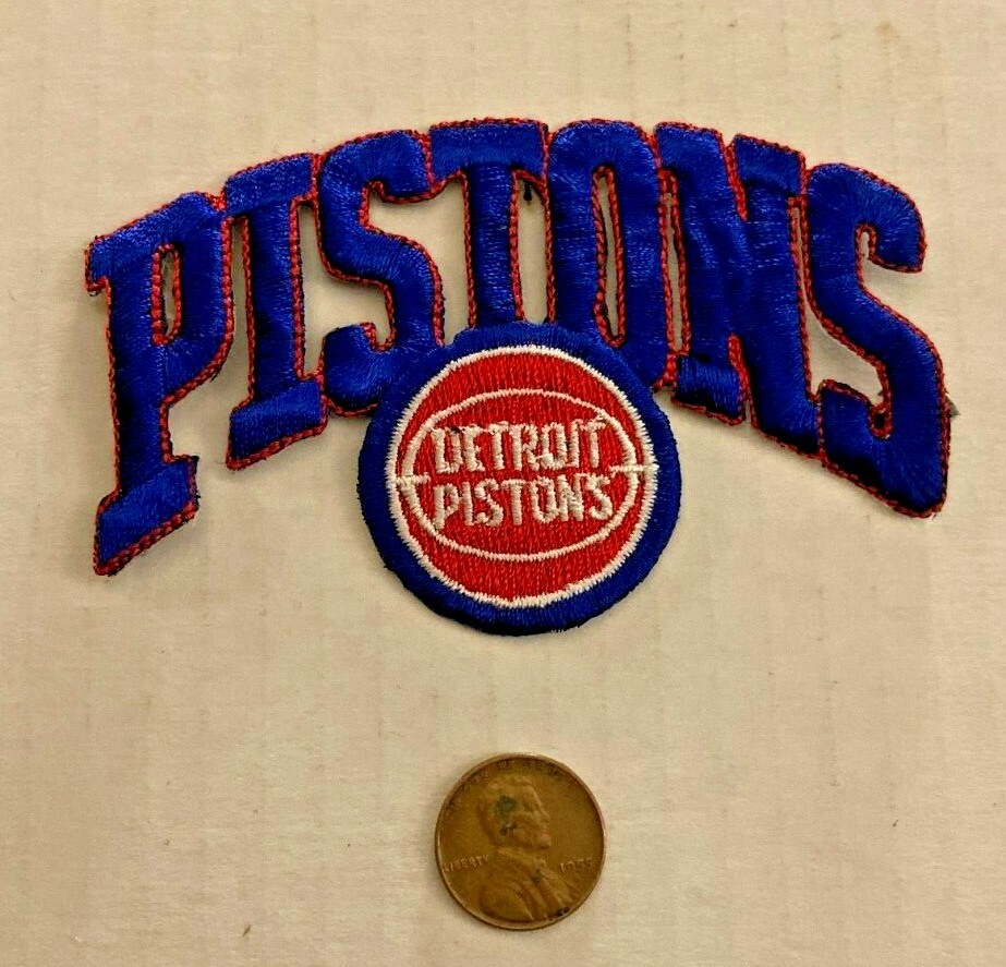 Vintage 4" NBA Detroit Pistons Blue Iron On Patch Very Rare | eBay