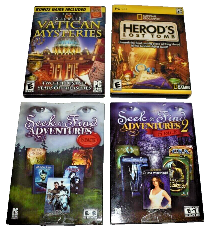 Lot Of 24 CD-ROM PC Discs 69 Hidden Object Murder Mystery Games | eBay
