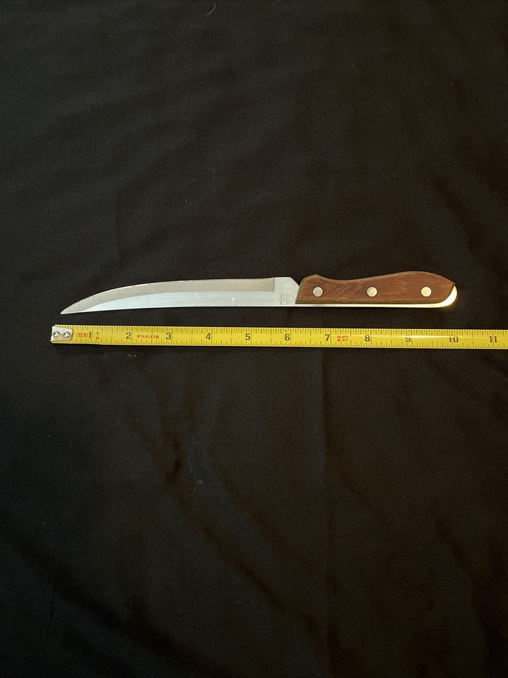 Vintage Emperor Steel Savoy Japanese Steak Knife Wood Handle 3 Rivet 6 ...