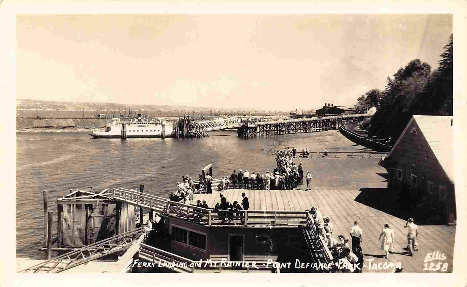 Ferry Landing Point Defiance Park Tacoma Washington 1950s Real Photo ...