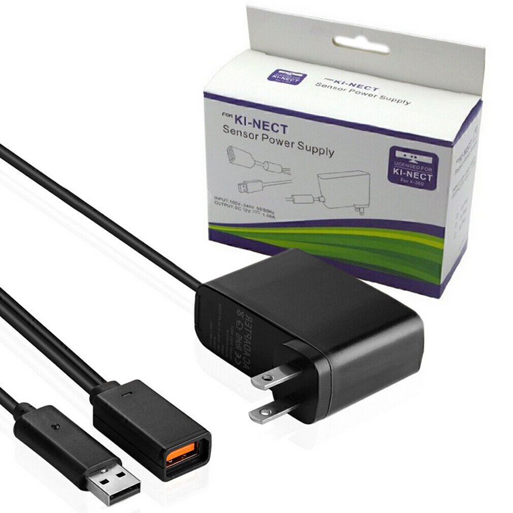 USB Charger AC Power Supply Adapter Cable for XBOX 360 Console Kinect ...