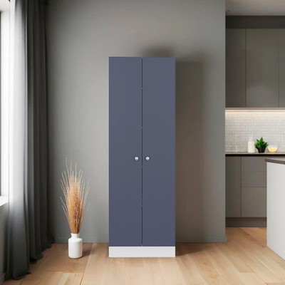 Alby Blue/White Kitchen Pantry Cabinet | 71.1" H, 2 Doors, 5 Shelves | eBay