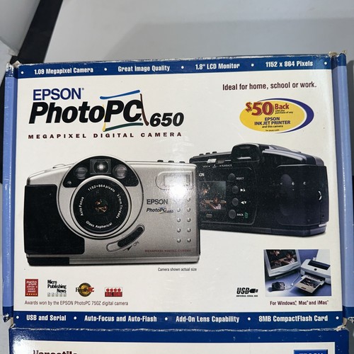 Epson Photo PC 650 1.09 MP Compact Digital Camera Silver In Box (KA) | eBay