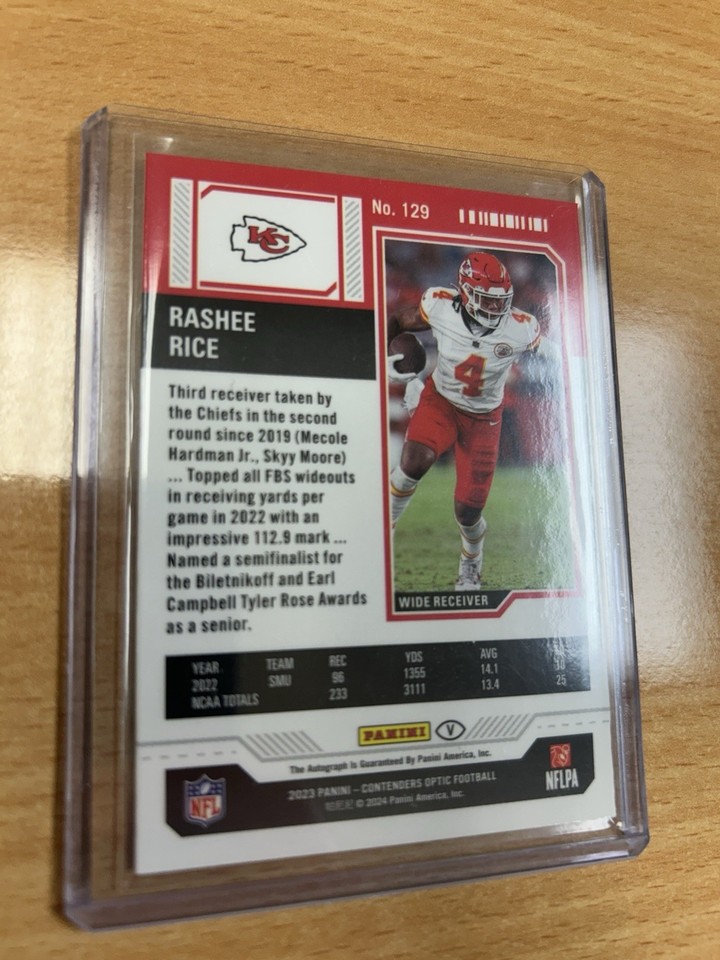 Rashee Rice 3-Card Rookie Lot - Rookie Ticket Auto, NT Patch /49, Prizm ...