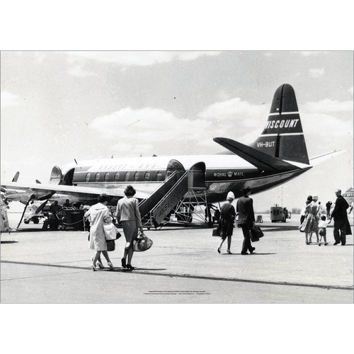 Ansett-ANA Vickers Viscount Art Print - Former Butler Air Transport - 2 ...
