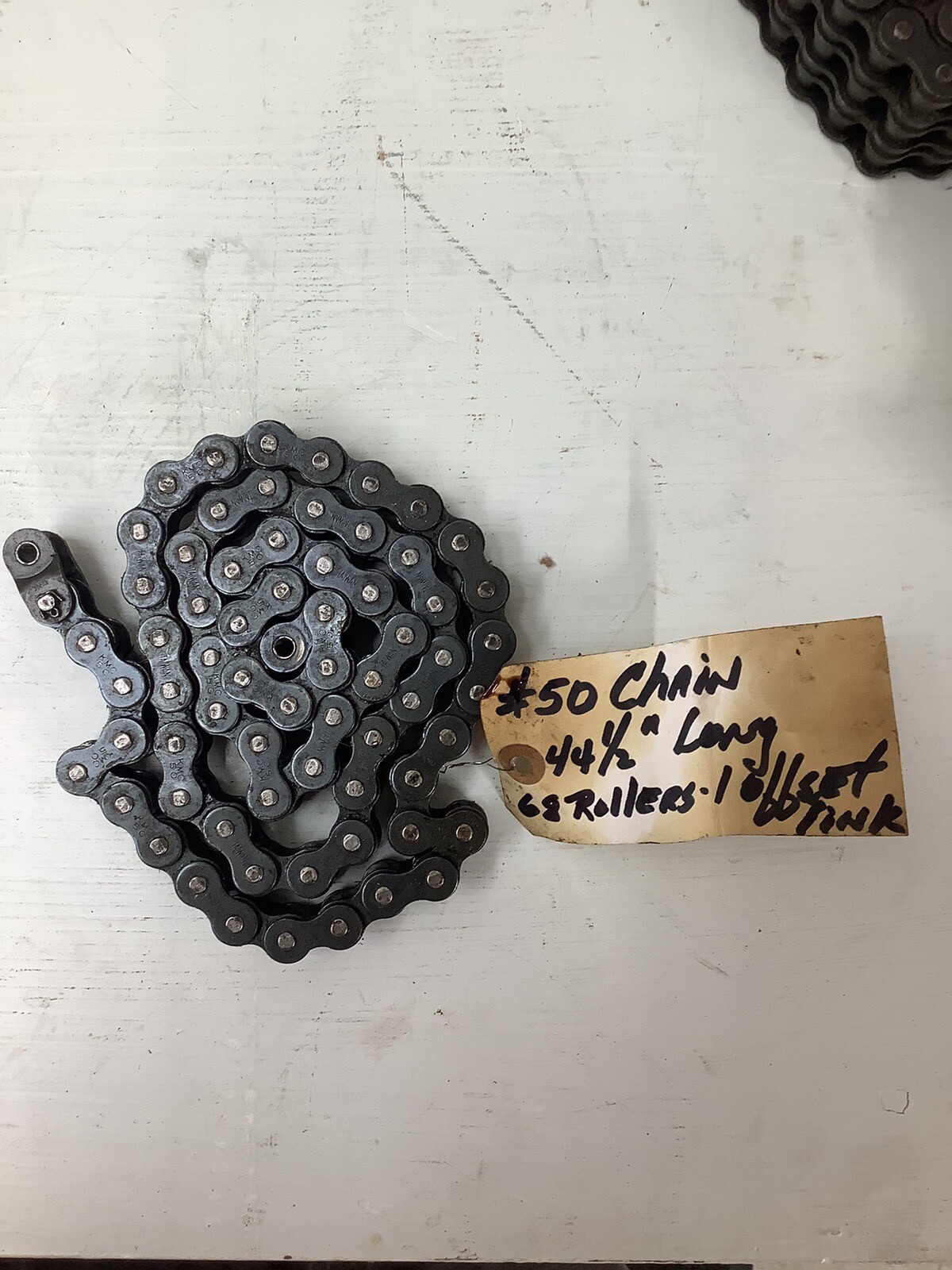 #50 Chain 44 1/2'' Long 68 rollers | eBay