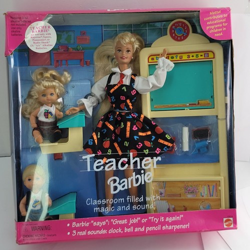 MATTEL 1995 TEACHER BARBIE DOLL CLASSROOM MAGIC & SOUND 13915 in Box | eBay