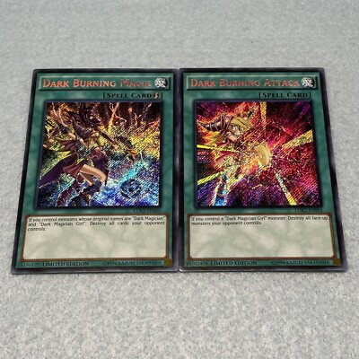 Yugioh Dark Burning Magic + Dark Burning Attack LDK2 Secret Rare 2 Card ...