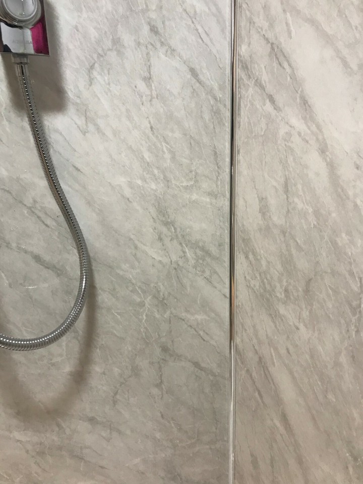Shower Panels 1000mm Wide x 2.4m Large Bathroom Wet Wall Cladding PVC ...