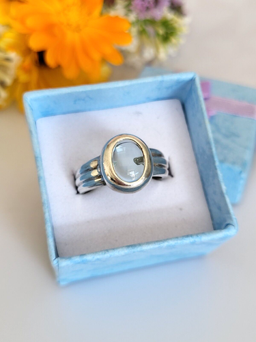 Wunderschöner Ring Silber 925, David Sigal, phantastischer blauer Stein ...