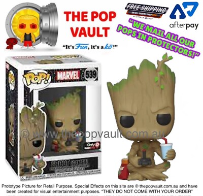 FUNKO POP VINYL MARVEL GUARDIANS OF THE GALAXY 539 GROOT GAMER BNIB ...