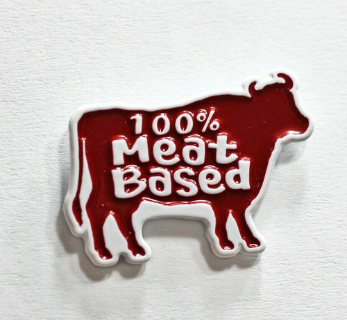100% Meat based soft enamel Carnivore Diet keto Pin lapel flair Low ...