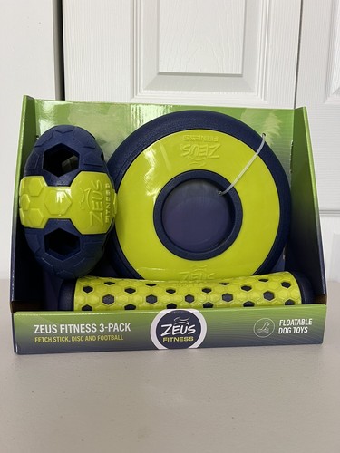 Zeus Fitness 3-Pack - Ballistic Tug Fetch Disc & Football Dog Toys for ...