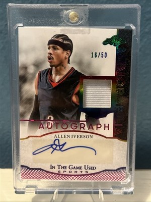 2024 Leaf in the Game Used - Autograph Memorabilia Allen Iverson #IGA ...