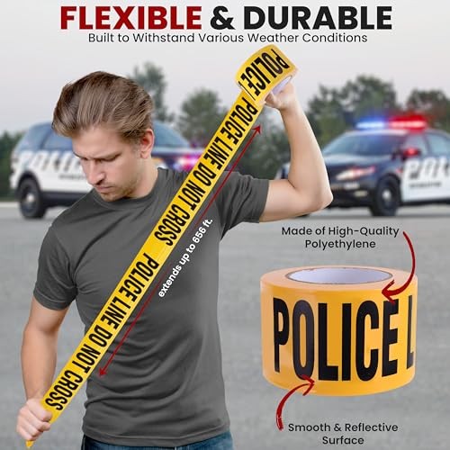 Pyle 8 Pieces Safety Police Line Do Not Cross Barricade Tape Set | eBay