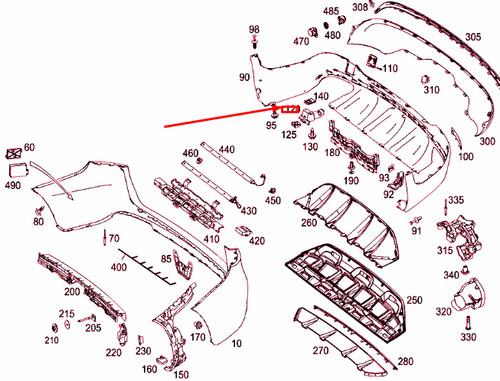 NEW MERCEDES-BENZ GLC X253 REAR RIGHT BUMPER BRACKET A2538858800 OEM | eBay