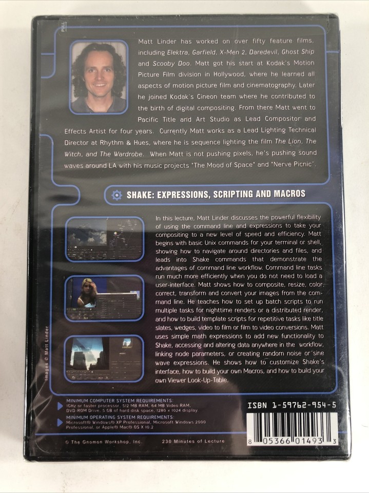 Gnomon Workshop DVD Shake VFX Compositing Techniques Expressions ...