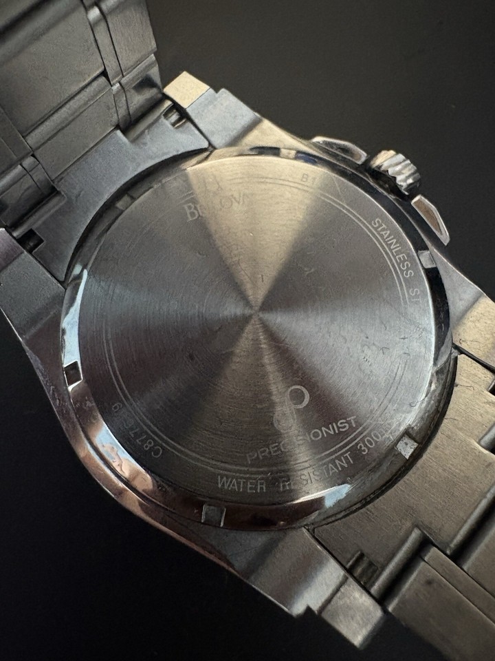 Large Bulova Precisionist 300M Quartz Mens Wristwatch C877699 Works ...