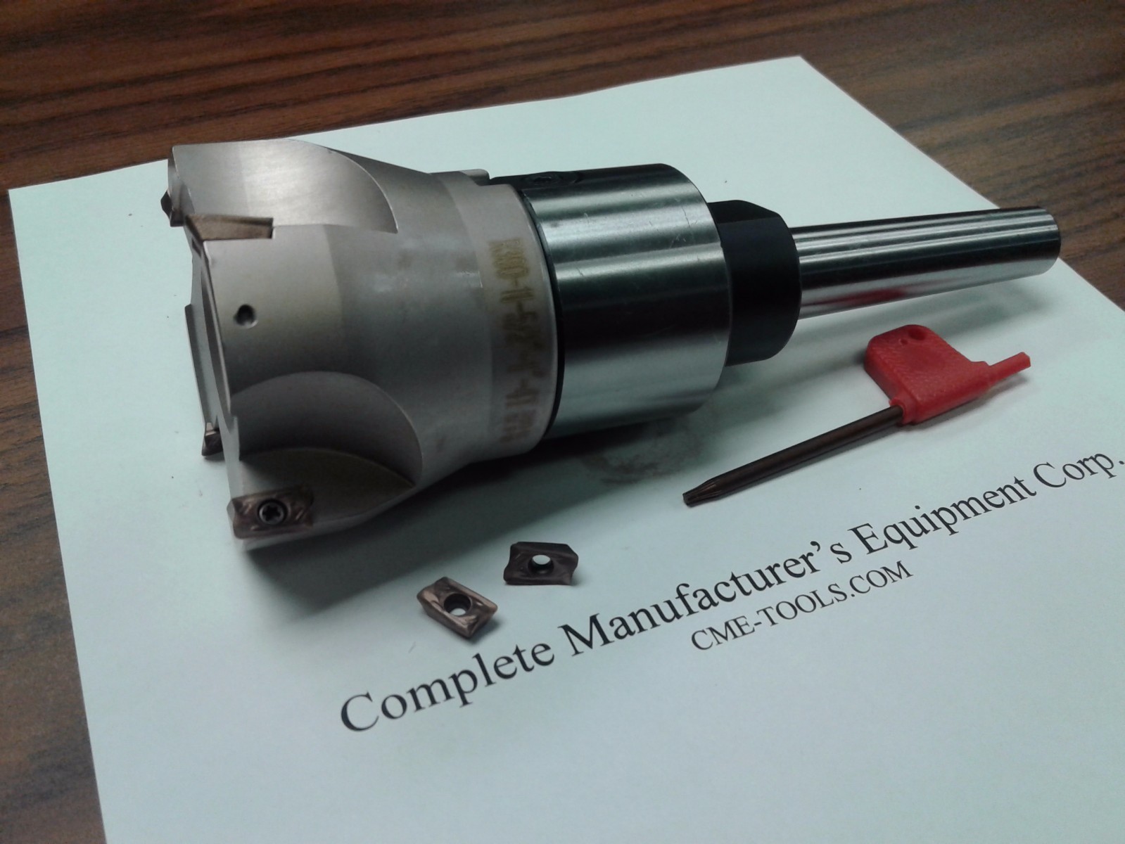 2-1/2" 90 degree indexable face mill, shell mill, MT2 arbor, Sandvik ...