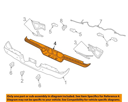 Ram CHRYSLER OEM 3500 Rear Bumper-Step Pad Protector Guard Sill Plate ...